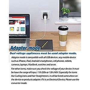 2000Watts Voltage Converter, 220V to 110V Converter, International Plug Adapter, Power Converter Adapter Combo, US to Europe, UK, Israel, Africa Over 150 Countries (DeepBlack)