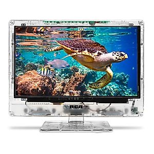 RCA 15” Clearview HDTV | J15SE820 Transparent LED HD Television, High Resolution Wide Screen Monitor w/HDMI, VGA, Including Full Function Remote.