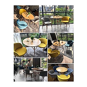 IWQHQXR Office Conference Table, Coffee Leisure Table and Chair Set Kitchen Study Bedroom Living Room Creative Display Round Dining Table Home Leisure Area Tea (Color : Style C) (Color : Grey)