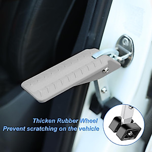 COWVIE Foldable Car Door Step Stand Pedal - Access to Vehicle's Roof Both Feet Wider Stand Pedal for Most SUV Truck Jeep, Max Load 400 Lbs