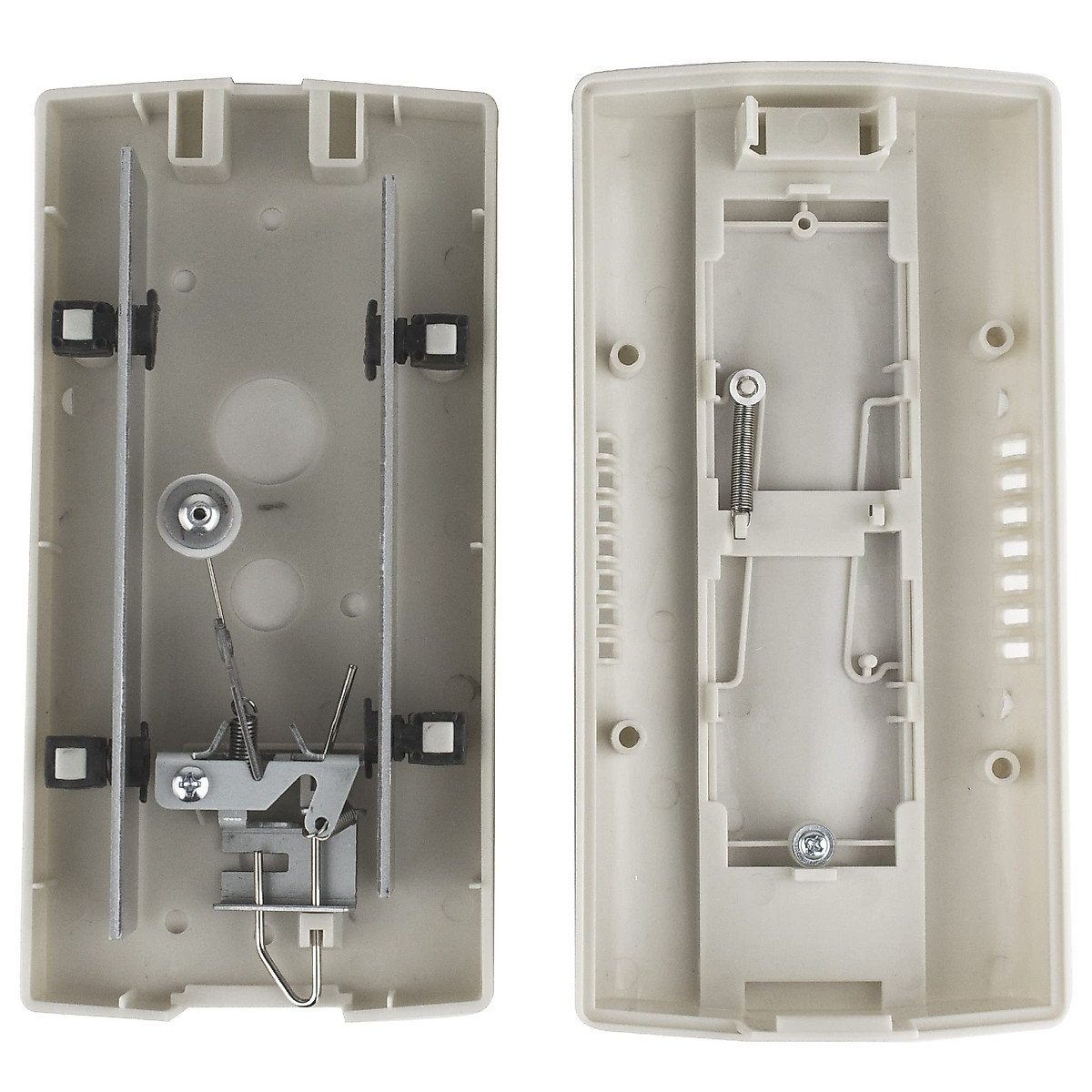 2-Note Mechanical Door Bell Chime and Door Button with Viewer, Silver