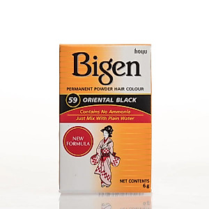 Bigen Permanent Powder Hair Color 59 Oriental Black 1 ea (Pack of 2)