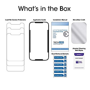 amFilm Screen Protector Glass for iPhone XR, Apple iPhone XR display With Easy Installation Tray, Tempered Glass, 3 Pack