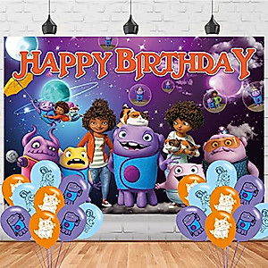 Home Movie Backdrop Birthday Banner for Home Movie Birthday Party Supplies Cartoon Adventure Home Photograph Background Photo Booth 5x3ft