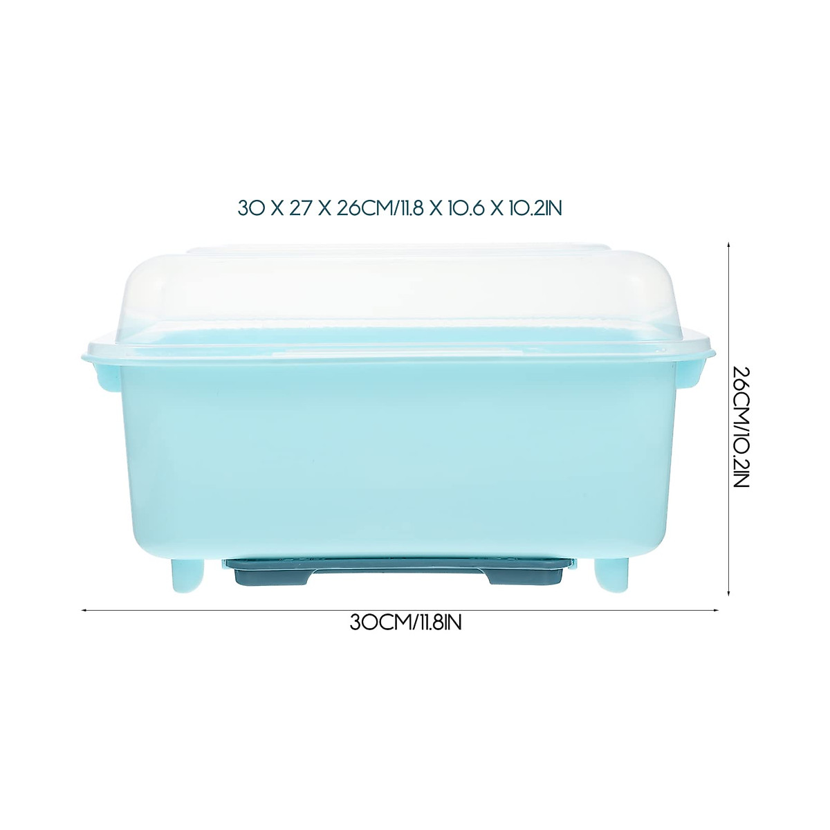 OUNONA Dish Drying Rack with Lid:Dish Dryer Holder with Removable Drainboard Nursing Bottle Storage Box for Kitchen