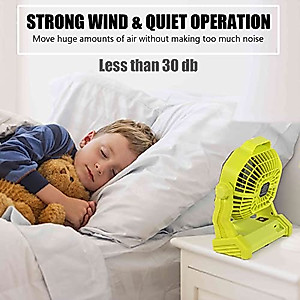 Camping Fan Rechargeable,Portable Battery Operated Fan with Light & Hook,Personal USB Small Desk Tent Fan 270°Head Rotation & Stepless Speed for Camping Accessories, Bedroom, Table, Tent, Travel