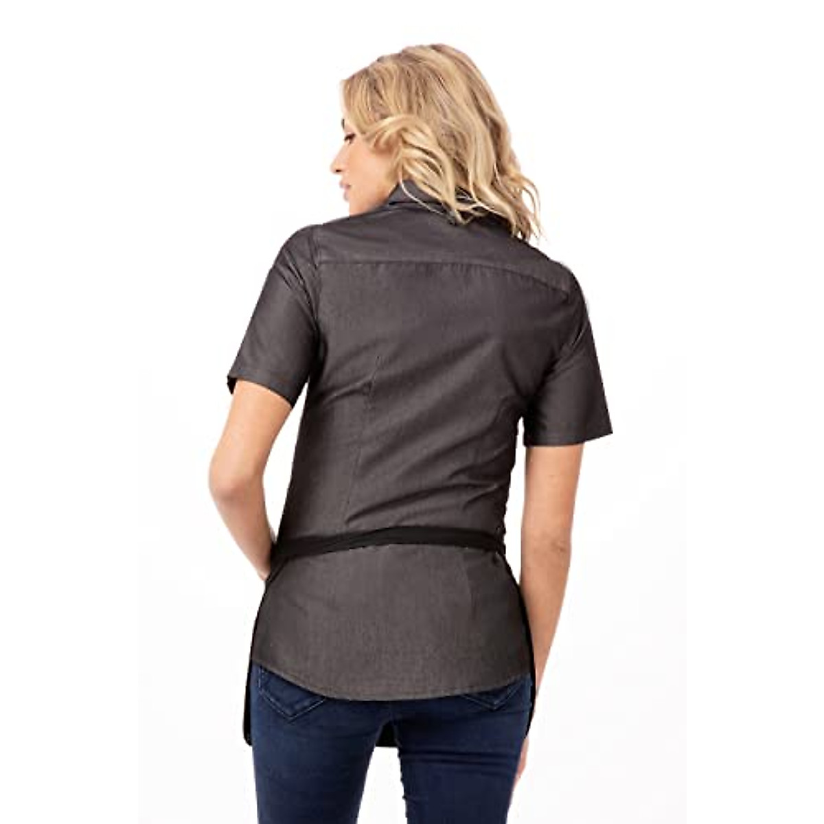 Chef Works Unisex Black Apron, Reversible