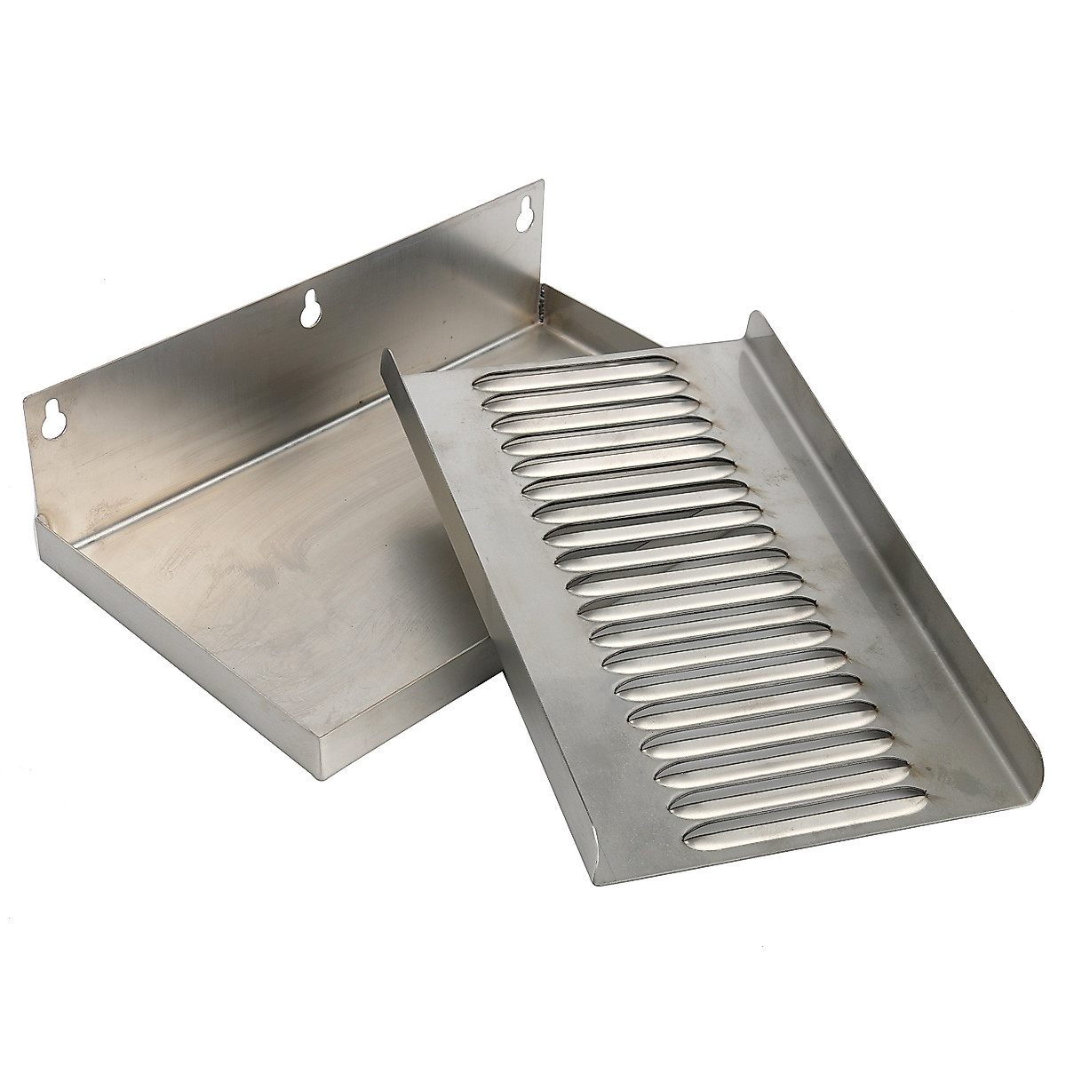 YaeBrew 10 Inch Draft Beer Wall Mount Drip Tray - Stainless Steel - No Drain