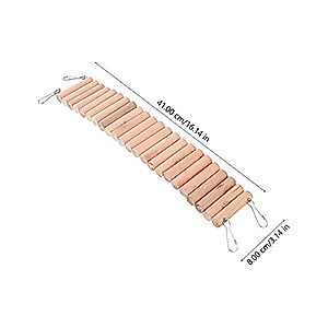 YARNOW Rabbit Toys Rabbit Toys Parrot Toys 2 Pieces Wooden Ladder Bridge Wooden Crawler Shelter Reptiles Hiding Cave Ladder Hamster Wooden Bridge Teething Toy Teething Toys Teething Toys