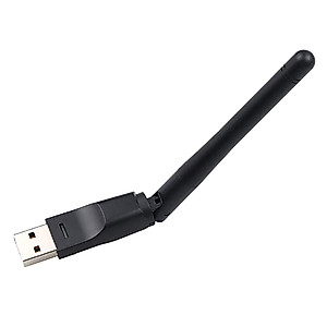 hudiemm0B USB Network Card, MT7601 150Mbps Wireless WiFi Router USB Network Card Adapter with 2dB Antenna Black