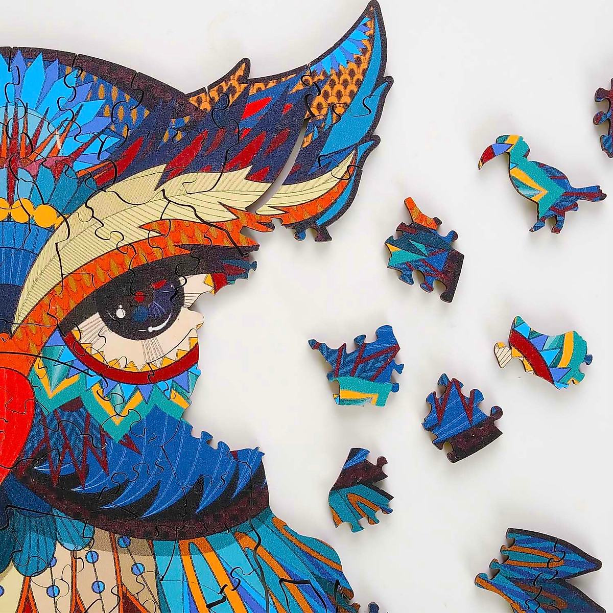 Owl Puzzle Jigsaw Puzzles – Unique Wooden Puzzles for Adults and Children – Coolest Adult Puzzles Perfect for Family – Wooden Puzzles for Toddlers – 210 Piece Custom Puzzle for Kids and Adults