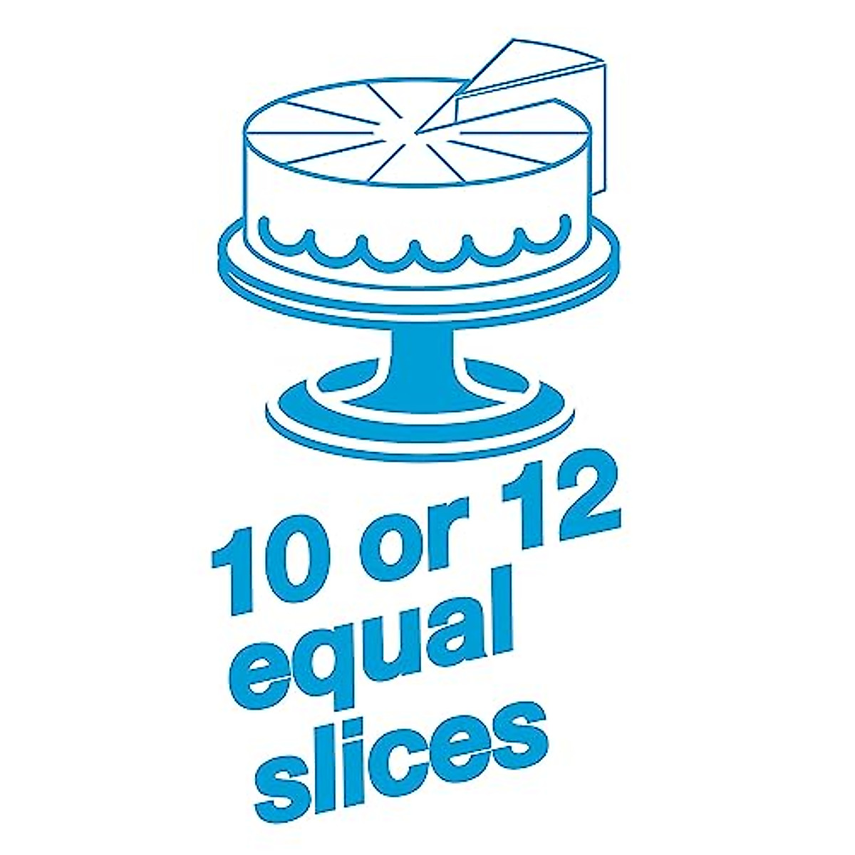 Ateco Cake Portion Marker, 10 or 12 Slices, Works for Cakes Up To 16-Inches Diameter