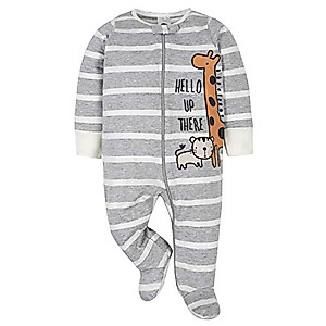 Gerber Baby Boys' 4 Pack Sleep 'N Play Footie, Jungle Blue, 6-9 Months