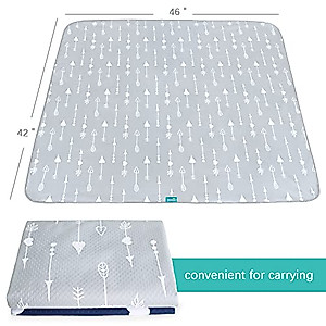 Splat Mat 2 Pack for Under High Chair & Arts & Crafts & Eating Mess, Waterproof Baby Playtime Anti-Slip High Chair Mat for Floor or Table, Reusable & Portable Splash Mat for Under High Chair, 42” ×46”