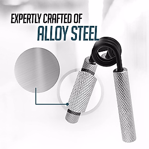 Logest Metal Hand Grip Set, 100LB-200LB 3 Pack No Slip Heavy-Duty Grip Strengthener with Gift Box, Great Wrist & Forearm Hand Exerciser, Home Gym, Hand Gripper Grip Strength Trainer