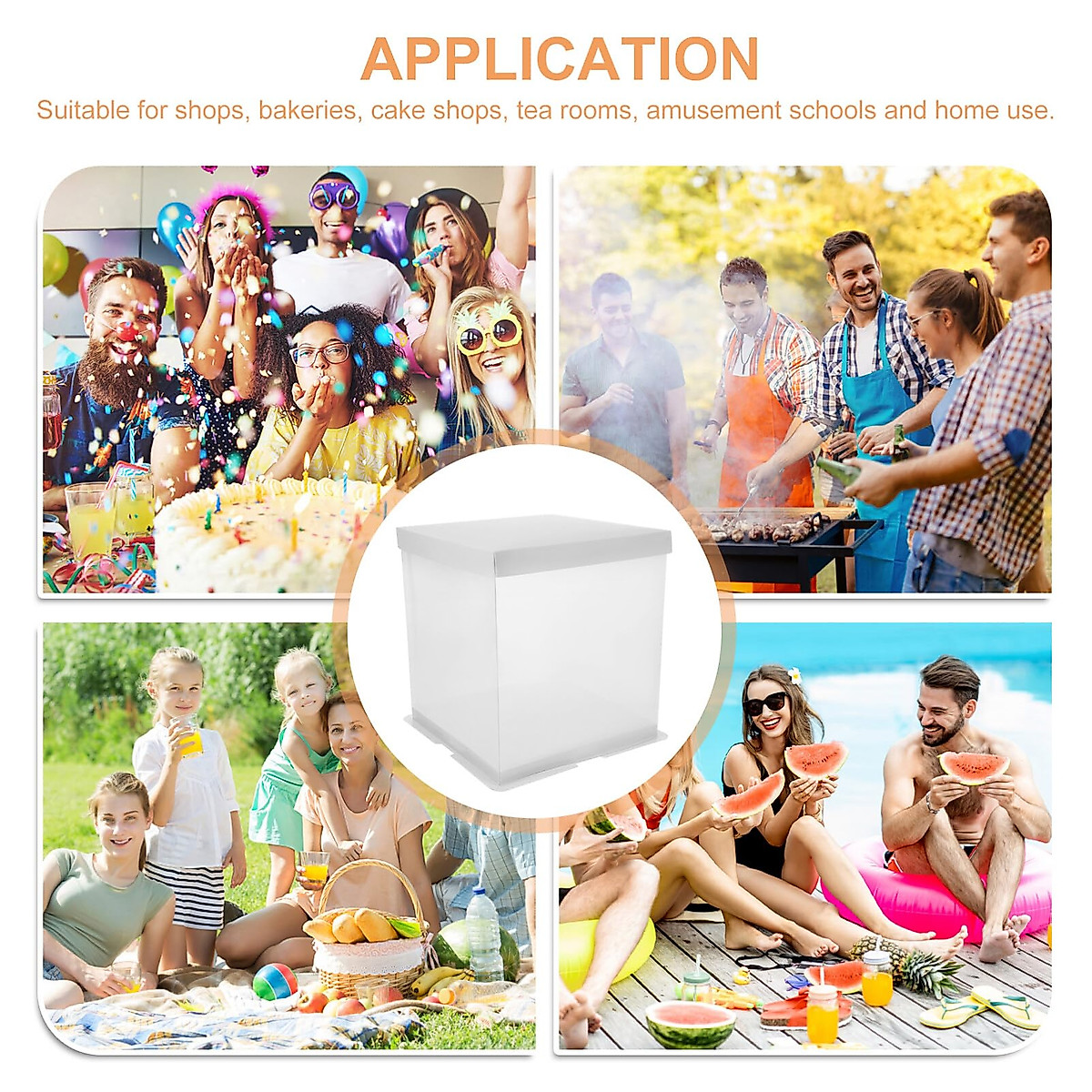 Kichvoe 5pcs Clear Cake Box 6 inch Transparent Bakery Boxes Plastic Cake Carrier with Lid Food Box Cupcake Cake Container Cake Packing Case for Wedding Birthday Christmas