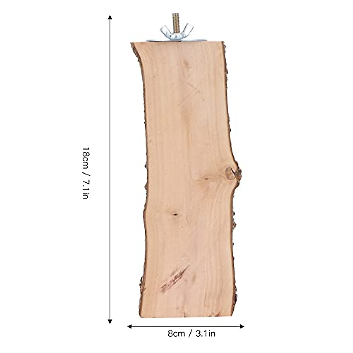 Bird Perches, Parrot Standing Platform Parrots Chewing Toy Stand Bird Standing Playground Natural Wood Parrot Perch Paw Grinding Toy for Pet Parakeet Cockatoo Canary Finch Dove(7-8/18)
