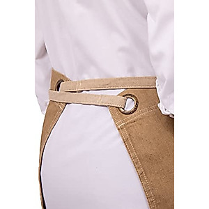 Chef Works Unisex Austin Half Bistro Apron, Natural, One Size