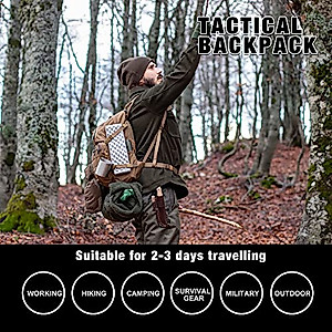 Mardingtop Small Tactical Backpack,Molle Hiking Backpack for Backpacking,Cycling and Biking ,25L Backpack