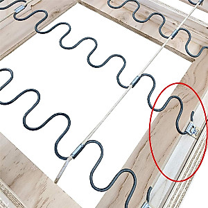 Czsycdsf 50 Pcs Sofa Spring Repair Clips S Clip with Plastic Wrap for Furniture Chair Couch Sofa Upholstery Spring Replacement Repair