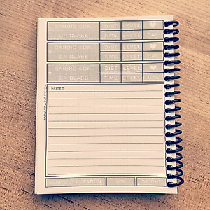 TrainRite Compact Fitness Journal - NO EXCUSES Black (An Exercise Log Book)