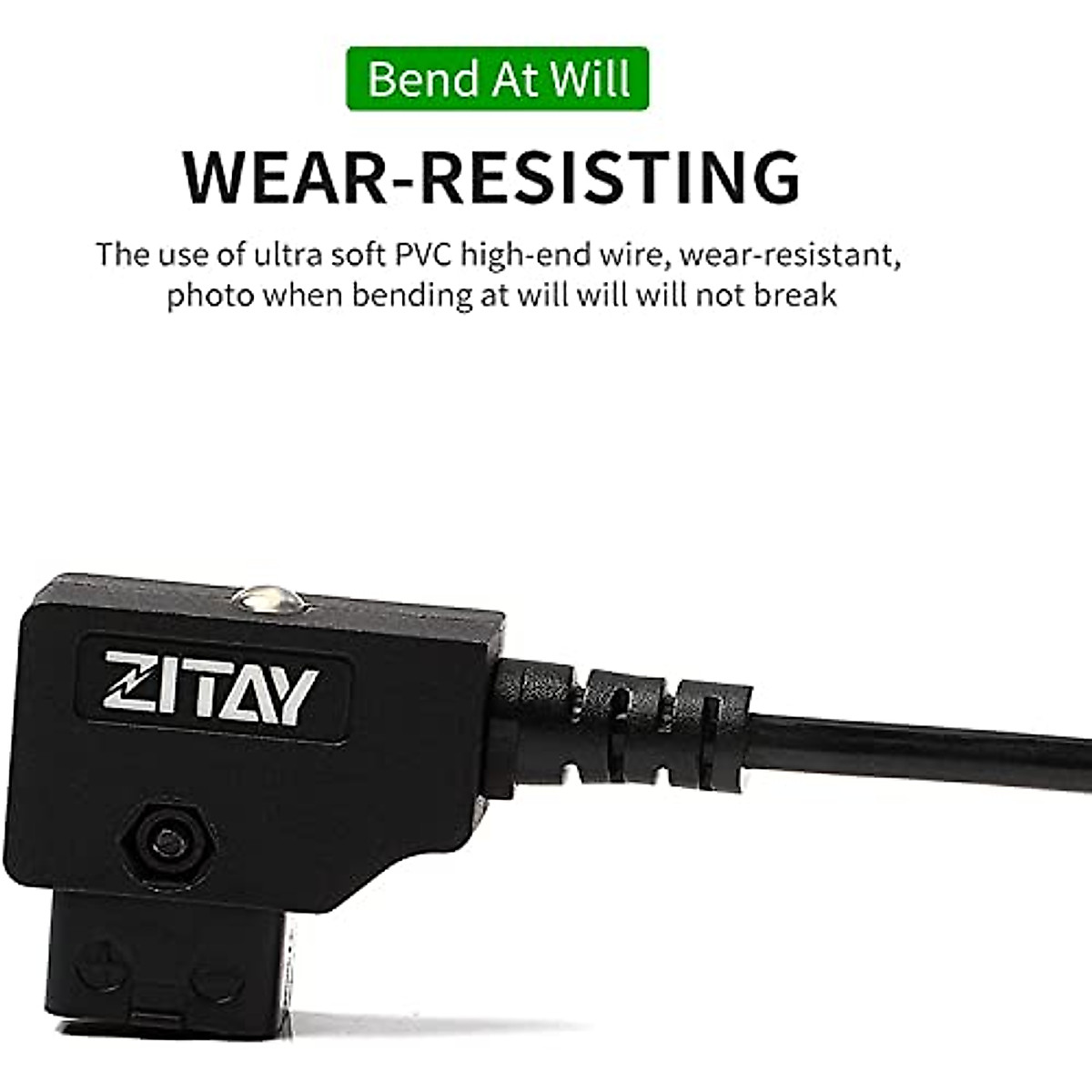 ZITAY D-tap to NP-FZ100 Dummy Battery Coiled Power Cable Cord Adapter Compatible for Sony Alpha 1 Alpha A7III A7R III A9 A7R IV Alpha 9 II A9R A9S A7R3 A7S3 FX3 Camera