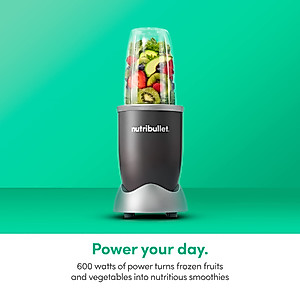 nutribullet EveryGrain Cooker & Personal Blender for Shakes, Smoothies, Food Prep, and Frozen Blending, 24 Ounces, 600 Watt, Gray, (NBR-0601)