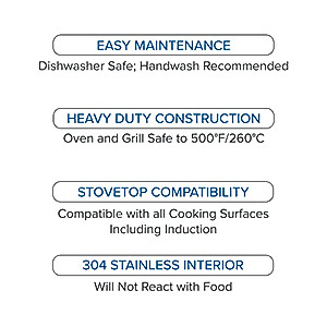 Viking Culinary 5-Ply Hard Stainless Cookware Set, 10 Piece, Hard Anodized Exterior, Dishwasher, Oven Safe, Works on All Cooktops including Induction