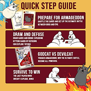 Exploding Kittens Good vs. Evil - 2-5 Players - Ages 7+ - Inspired by Netflix Show - High Stakes Family Card Game - Ideal for Party, Family Night - Animated Netflix Show
