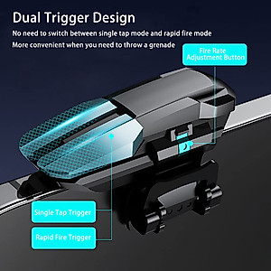 PUBG Mobile Controller, GOFOYO Auto High Frequency Click Mobile Gaming Controllers for PUBG/Fortnite/Rules of Survival Gaming Grip and Gaming Joysticks for Android iOS Phone