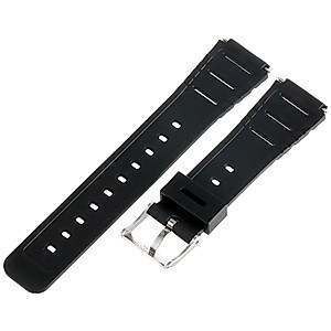 Timex Men's Q7B727 Resin Performance Sport 18mm Black Replacement Watchband