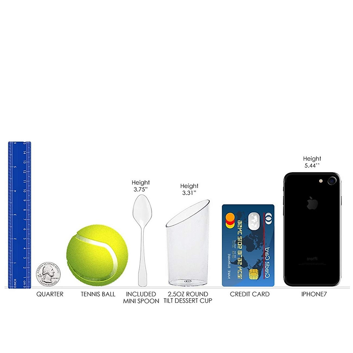 QX 75ml Clear Round Dessert Cups with Spoons Plastic Dessert Cake Snack Bowl Disposable Ice Cream Dessert Bowls Dessert Cups Tasting Sample Cup Serving Salad Bowl Party Favor Cups,Pack of 24