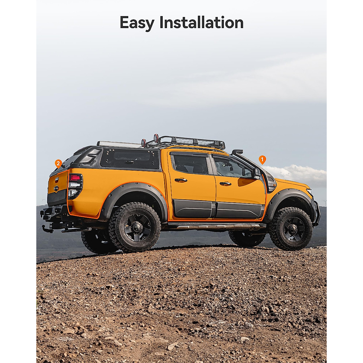 WOLFBOX 50Feet Rear Camera Extension Cord Cable for G840S / G930 / G910 / G840H / G850 / G900 / T10 Plus Mirror Dash Cam (4 pin, 2.5mm)