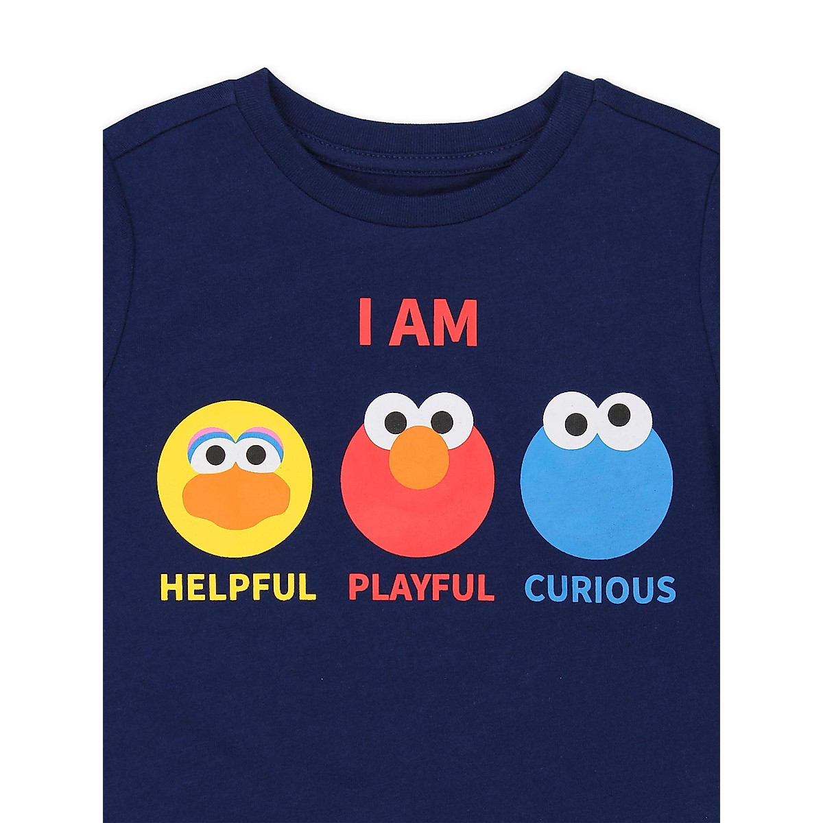 Isaac Mizrahi Loves Sesame Street Elmo Toddler Baby Long Sleeve T-Shirt Tee (2T, Navy)