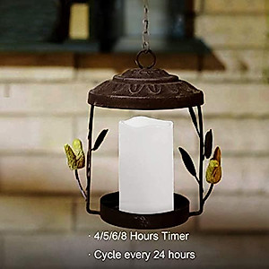 salipt Flameless Candle, LED Waterproof Candles Set of 8 (D 3'' X H 3''3''4''4''5''5''6''6) Battery Operated Candles,Flameless Candles,Resin Plastic,Indoor Outdoor Use,White