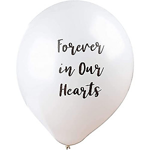 Memorial Balloons, Forever In Our Hearts (12 in., 30 Pack)