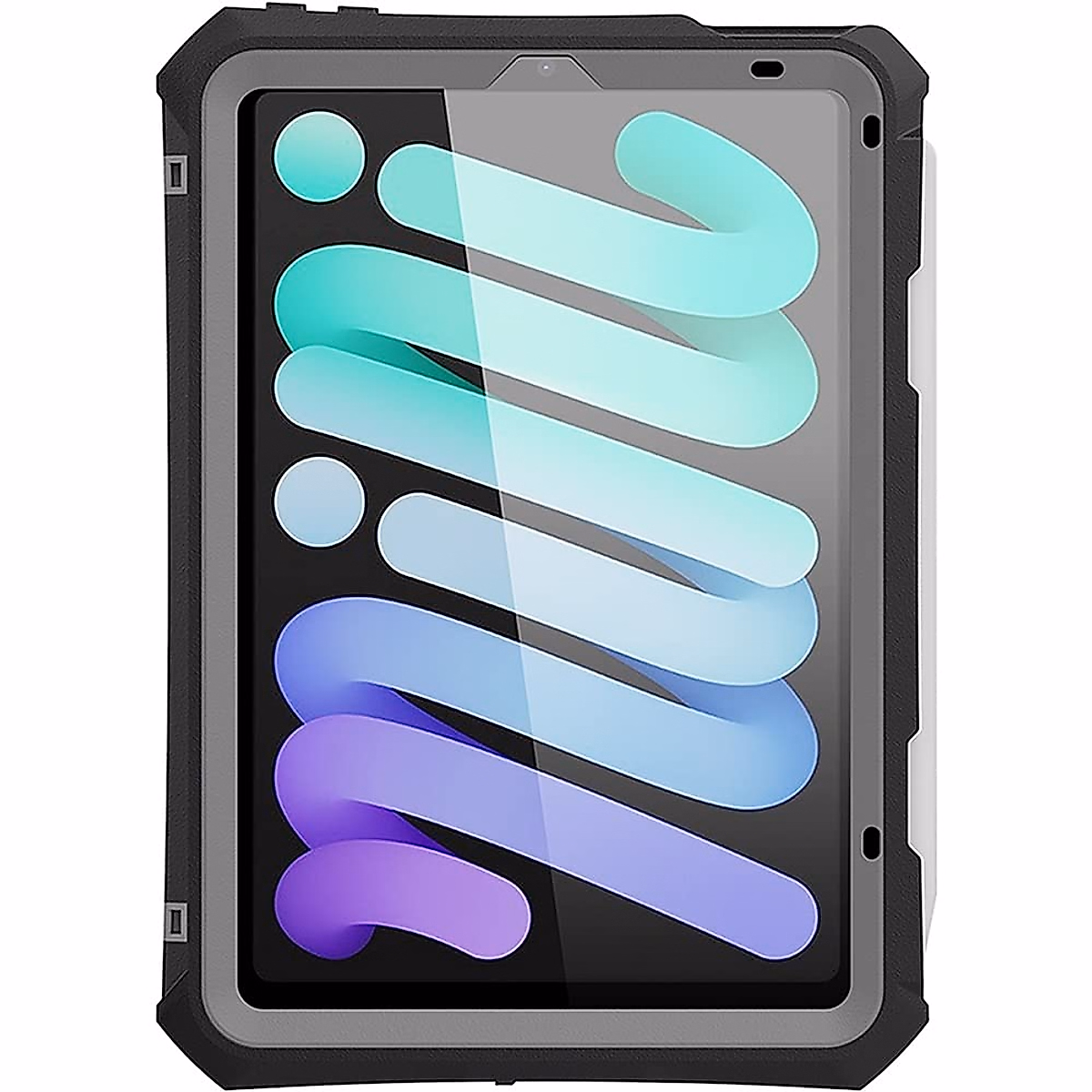 Sahara - Water-Resistant Case for iPad Mini (A17 Pro) and iPad Mini (6th Generation 2021), Black, (TB00062)