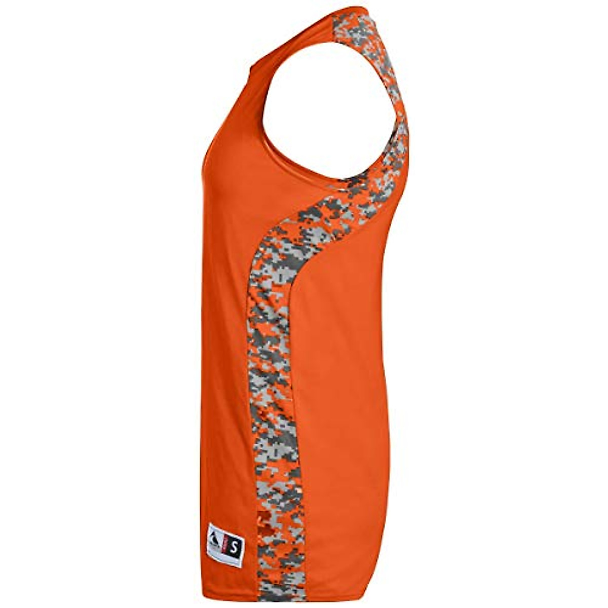 Augusta Sportswear Boys Hook Shot Reversible Jersey, Orange/Orange Digi, Medium