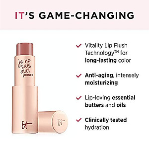 IT Cosmetics Je Ne Sais Quoi Lip Treatment - Anti-Aging Lip Balm - Reacts with Your Lips to Create a Customized Color - With Essential Oils & Antioxidants - 0.11 oz (Honey)