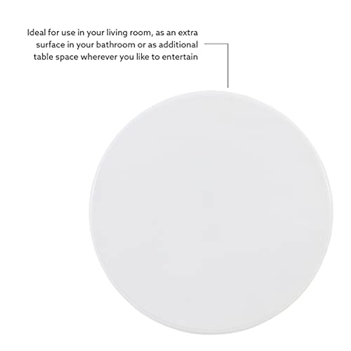 Powell White Pedestal Accent Table Pickins Round