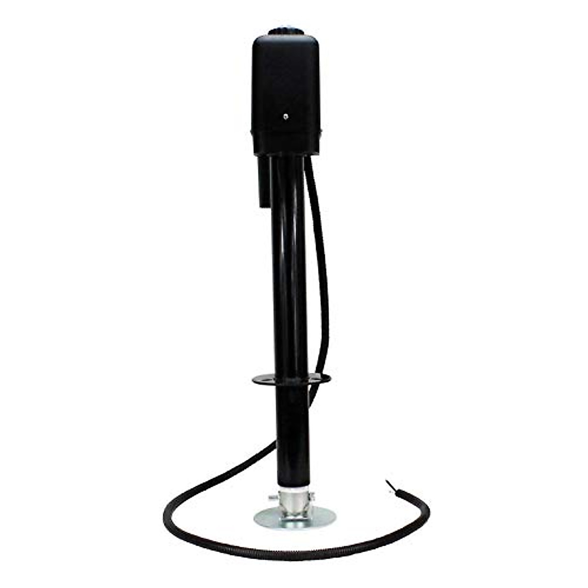Quick Products JQ-3500B Power A-Frame Electric Tongue Jack with LED Work Light and Permanent Ground Wiring for Camper Trailer, RV - 3,650 lbs. Capacity (Higher then Standard 3,500 lbs. Jack!), Black