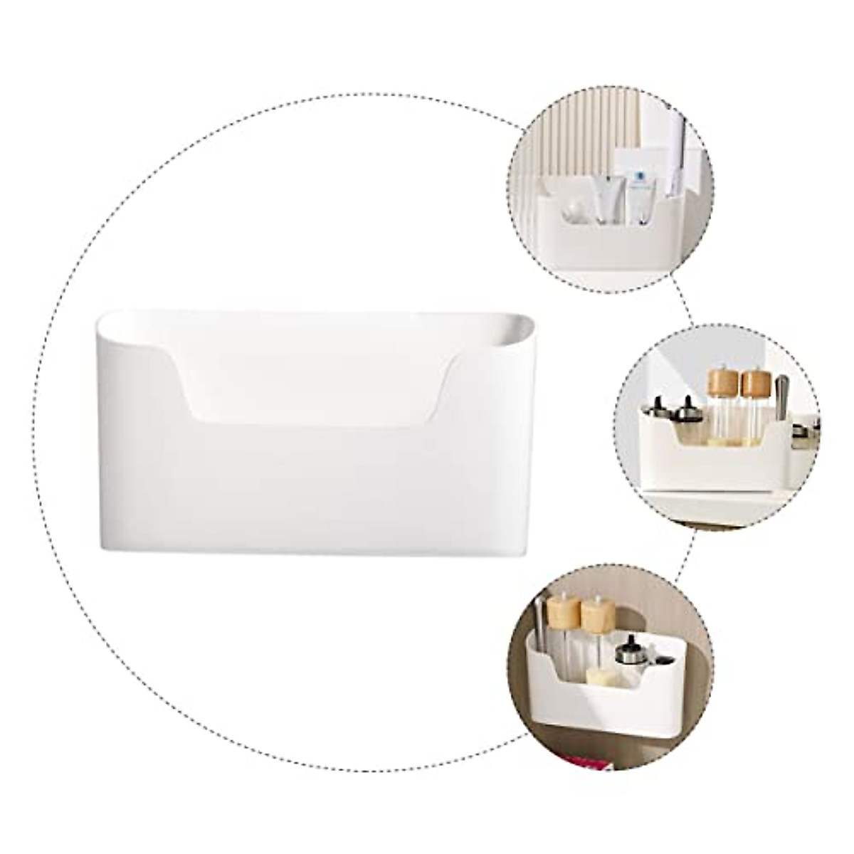 Alipis 1Pc wall storage box office refrigerator storage shelves plastic tabletop shelf refrigerator shelf bin Seasoning Holder desk topper shelf Storage Shelf Kitchen Accessory hanging