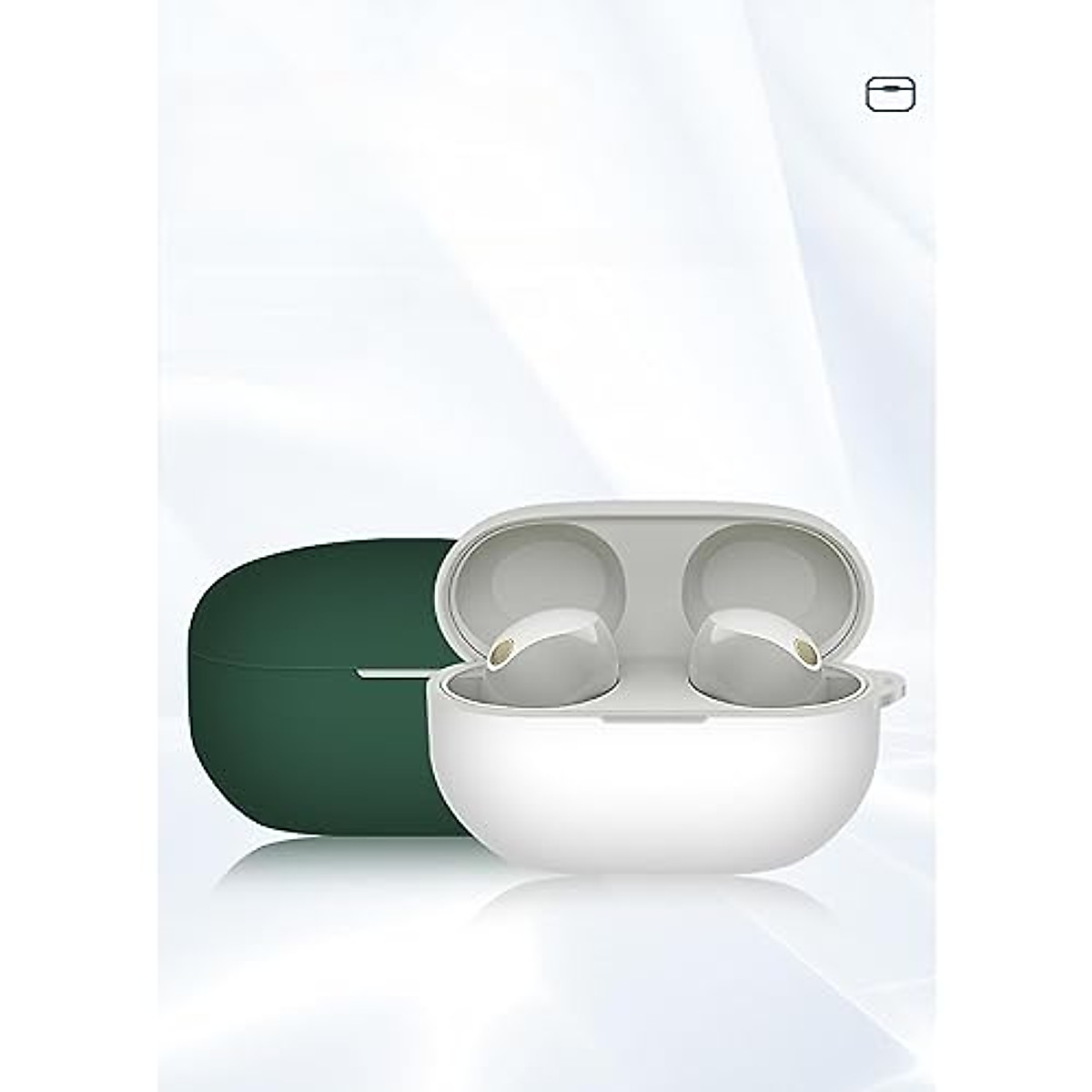 Case for Sony WF-1000XM5 2023, Silicone Case for WF-1000XM5 Case, Shock-Proof, Water-Proof, Anti-Fall Protective Cover for Sony WF 1000XM5 Earbuds Case Cover with Keychain (Black)