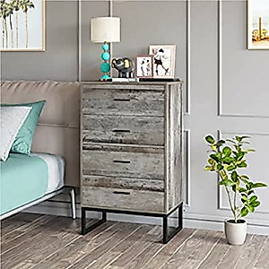 Nightstand Bedside Table Drawer Cabinet 4 Drawer Chest Modern Storage Dresser Tall Nightstand Bathroom Floor Cabinet Modern Storage Dresser Storage Tower Dresser