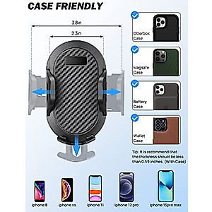 JOYTUTUS Cup Holder Phone Holder for car, Upgraded Universal Cell Phone Mount for Car, Large Car Cup Holder Expander, with Elastic Force Piece, Compatible with iPhone, Samsung & All Smartphones