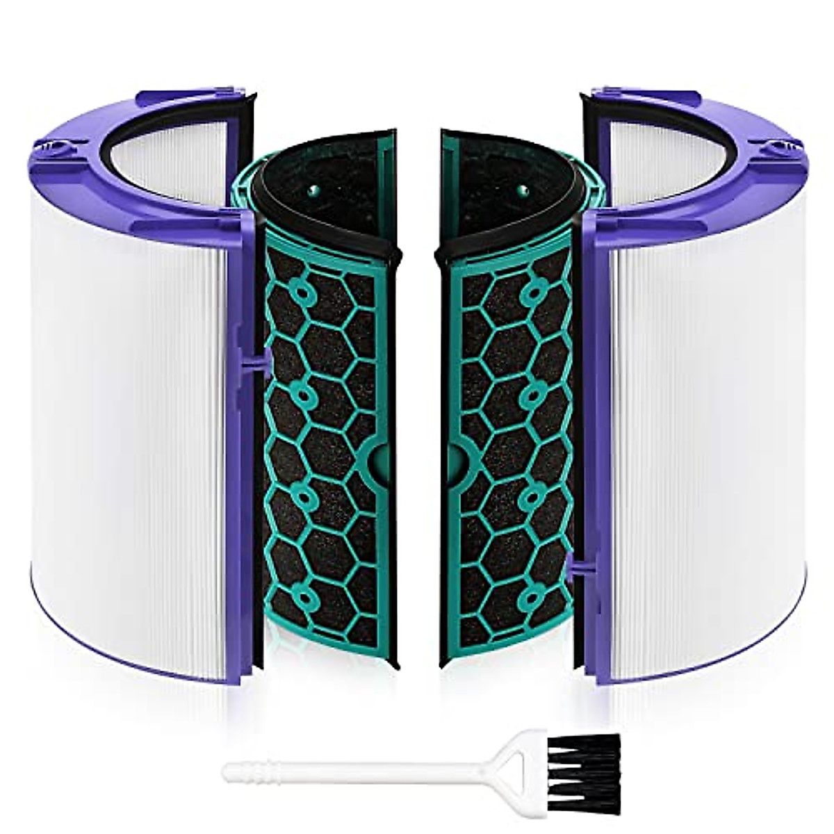 Air Purifier Filter Replacement for Dyson Pure Cool Purifying Fan TP04 HP04 DP04, Funmit 2-in-1 360° Combi True HEPA and Activated Carbon Filter