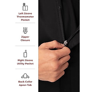 Chef Works Men's Springfield Chef Coat, Black, Large