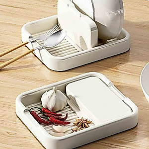 Foldable Lid Rack, Foldable Pot Cover Rack, Multifunctional Kitchen Spatula Soup Spoon Stove Countertop Shelf Pot Lid Storage Shelf, White(White)