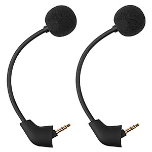 Cloud 2 Mic Replacement for HyperX Cloud ii, Hyper x Cloud x, Cloud Core, Cloud Pro or Kingston Cloud Silver Gaming Headset - 3.5 mm Microphone, 2-Pack