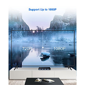 VGA Splitter 4 in 3 out: 4 Port Powered VGA Switch 4 PC to 3 Monitors/Projector with Remote, VGA Video Splitter Box Support 1920x1440 Resolution 200MHz Bandwidth for Screen Duplication